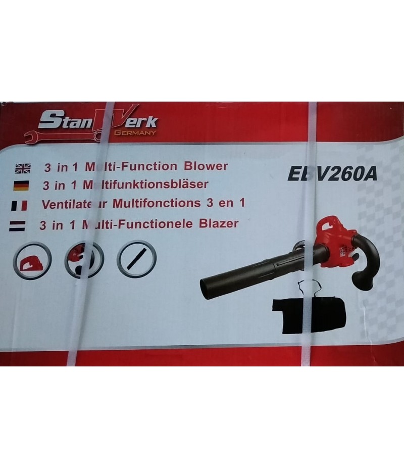 Soplador - Aspirador 3 en 1 Stanwerk EBV260A. Motor 26cc. Velocidad